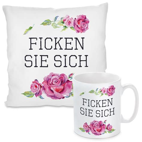Kissen Oder Tasse Mit Motiv Ficken Sie Sich