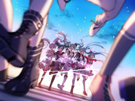 Azusawa Kohane Boots Hanasato Minori Hatsune Miku Hoshino Ichika