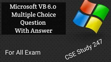 Visual Basic Mcq Csestudy