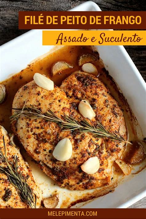 Filé de peito de frango assado Suculento e delicioso Mel e Pimenta