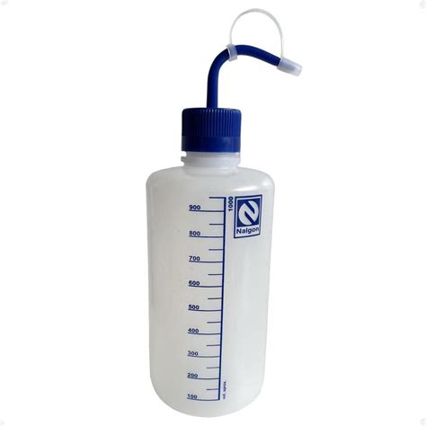 Kit 8 Frasco Dosador Pisseta 1000ml Bico Curvo Graduada Nalgon