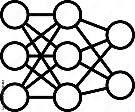 Isolated Icon Of A Neural Network Concept Of Artificial Intelligence