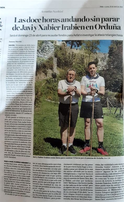 Los Irabien Padre E Hijo Organizan Un Nuevo Reto Por Aefat