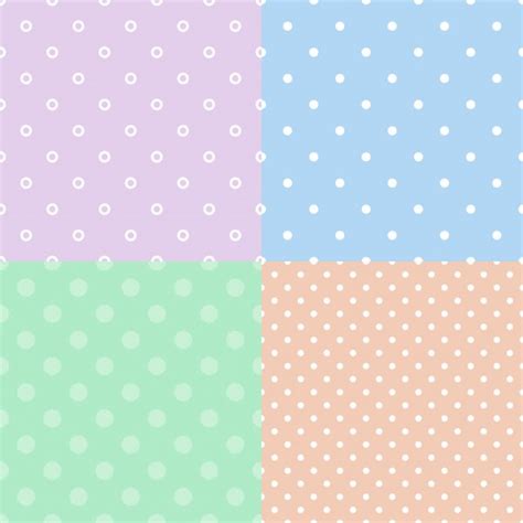 Seamless Patterns Polka Dot Set Stock Vector Lemony 9581807
