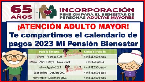 Atenci N Ya Hay Calendario De Pagos Mi Pensi N Bienestar Te Lo