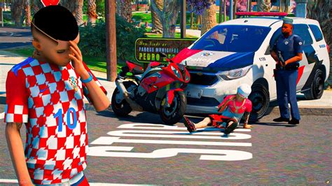 GTA V VIDA REAL MEU AMIGO BATEU NA VIATURA DA POLICIA MINHA BMW