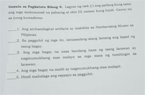 Lagyan Ng Tsek Ang Patlang Kung Tama Ang Mga Sumusunod Na Pahayag