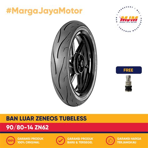 Jual Ban Luar Zeneos ZN62 90 80 14 Tubeless Free Pentil Shopee Indonesia