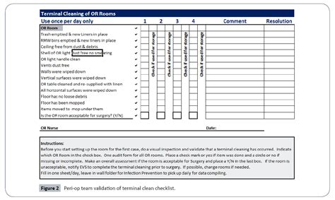Hospital Housekeeping Cleaning Checklist Infoupdate Org