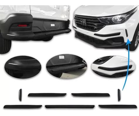 Kit Accesorios Paragolpes Negros Fiat Strada Kenny