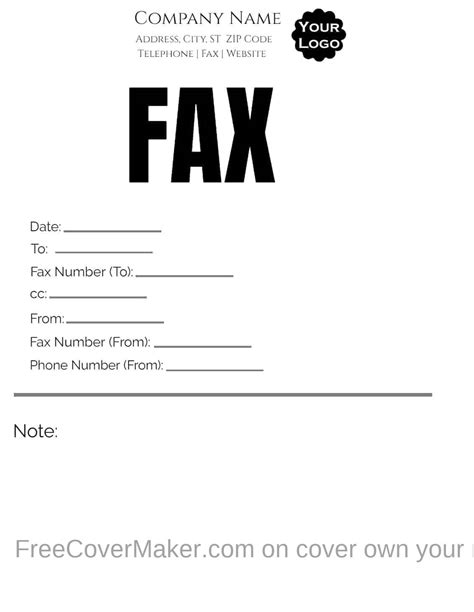 Free Fax Cover Sheet Customize Online Then Print