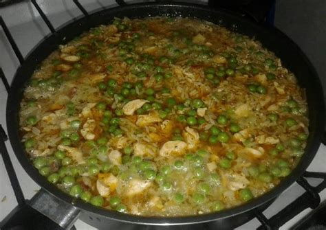 Arroz con pollo y azafrán Receta de Luz Cookpad