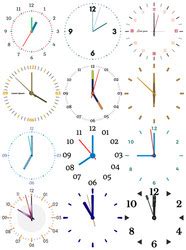 A Set Of Different Mechanical Clocks Royalty Free Vector