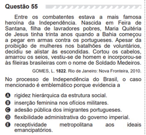 Independência do Brasil no Enem e Vestibulares Nas Tramas de Clio