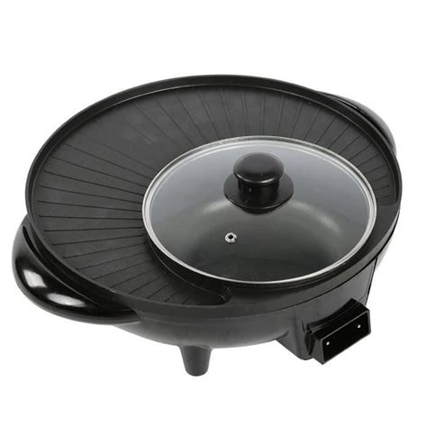 EJ life Poêle électrique Marmite électrique 2 en 1 220V BBQ Friture