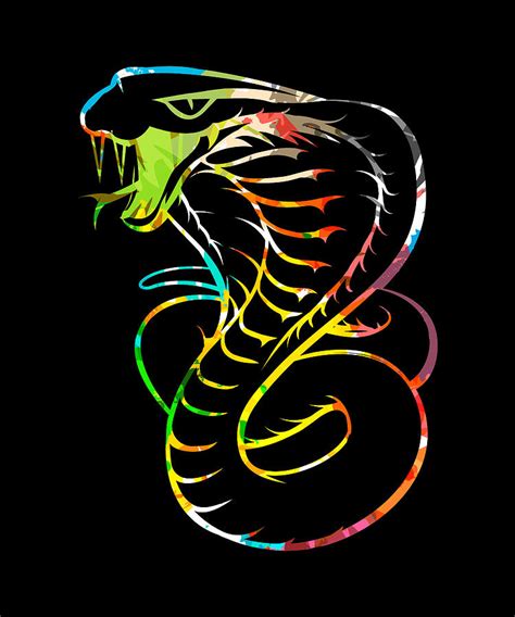 Awesome King Cobra Snake Digital Art By CalNyto Pixels