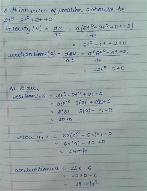 motion of a particle is governed by the equation s is equal to 2t 3t