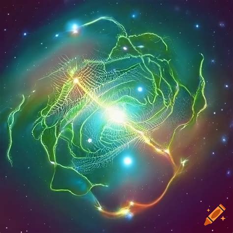 Abstract Representation Of A Cosmic Web On Craiyon