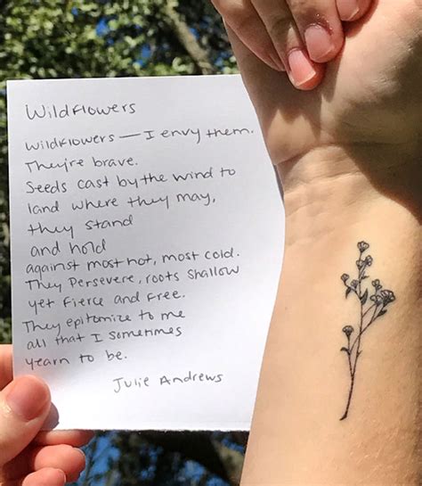 Beautiful Flower Tattoo Ideas Dainty Wild Flower Tattoo I Take