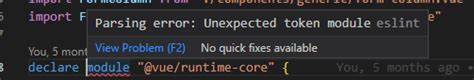 eslint why am i getting error unexpected token module in shims d vue ts stack overflow