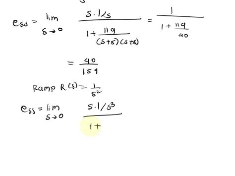 solved find the steady state errors for inputs of 5 and 5t to the system shown in figure solve