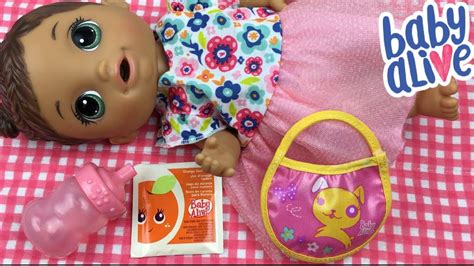 Feeding Baby Alive Vintage Orange Doll Juice With Changing YouTube