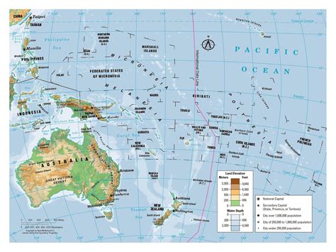 Oceanía Mapas Políticos y Físicos