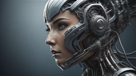 Premium AI Image Female Cyborg Generative AI