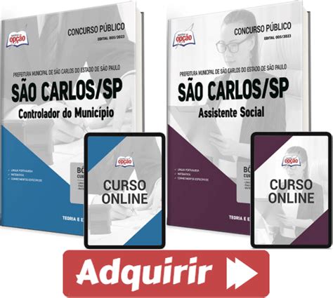 Apostilas Assistente Social e Controlador Concurso São Carlos SP 2023