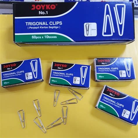 Jual Trigonal Clip Klip Penjepit Kertas Joyko No 1 1 Pack Isi 10