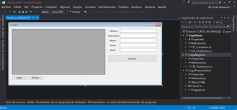 CRUD Insertar Editar Eliminar Y Mostrar Datos C SQL Server SP