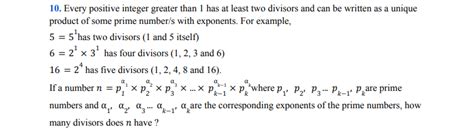 solved 10 every positive integer greater than 1 has at