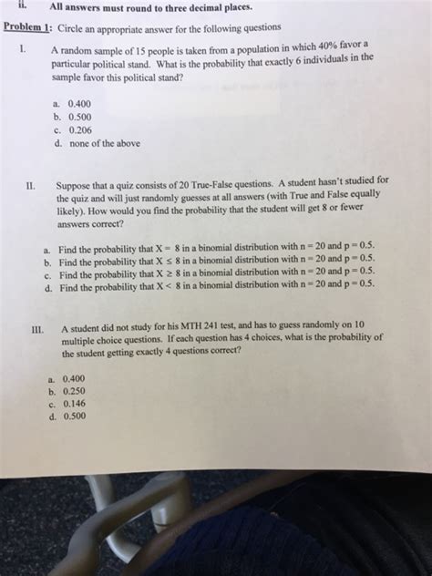 Solved A Random Sample Of 15 People Is Taken From A Chegg