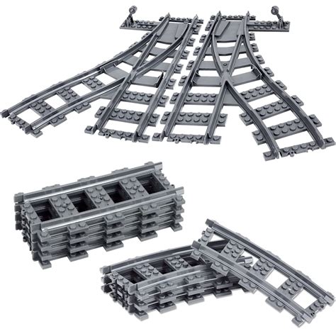 KAZI Qualität DIY Stadt Zug Schiene Gerade Gebogene Tracks Sets