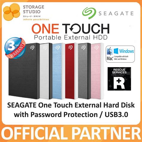 Seagate New One Touch External Hard Drive Hard Disk Hdd With