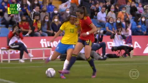 Vídeo Espanha x Brasil Melhores Momentos do 1º Tempo futebol ge