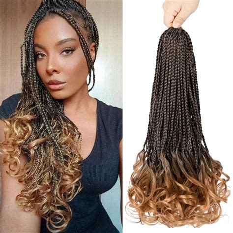 Amazon French Curl Crochet Braids 18 Inch Goddess Box Braids