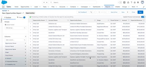 5 types of reports in salesforce and how to use them