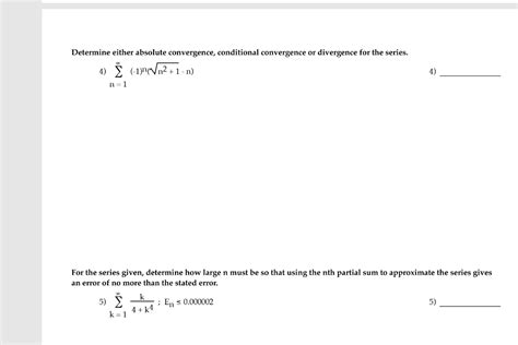 solved determine either absolute convergence conditional