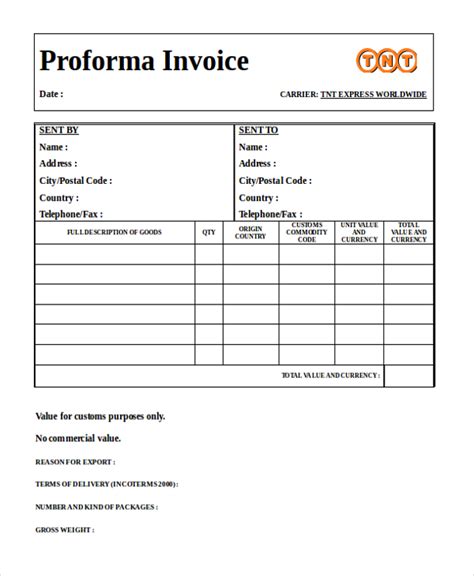 Proforma Invoice Fillable Printable Pdf Forms Handypdf Images 0 The