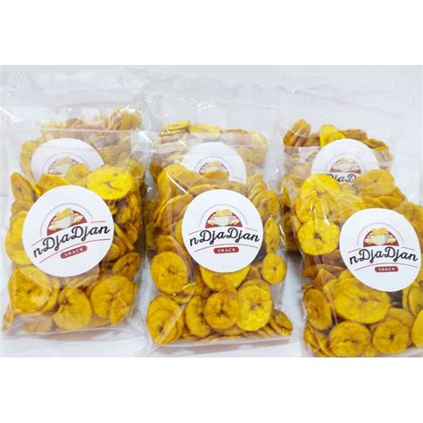 Jual Keripik Pisang Koin Manis Kripik Pisang Tanduk 250 Gram NDJADJAN