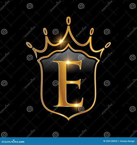 Initial E Monogram Alphabet With A Crown Royal King Queen Luxury