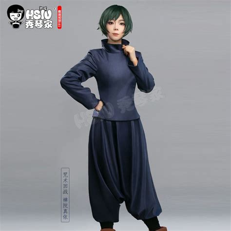 Zenin Mai Clothing Maki Anime Jujutsu Kaisen Cosplay Hsiu Dark Blue