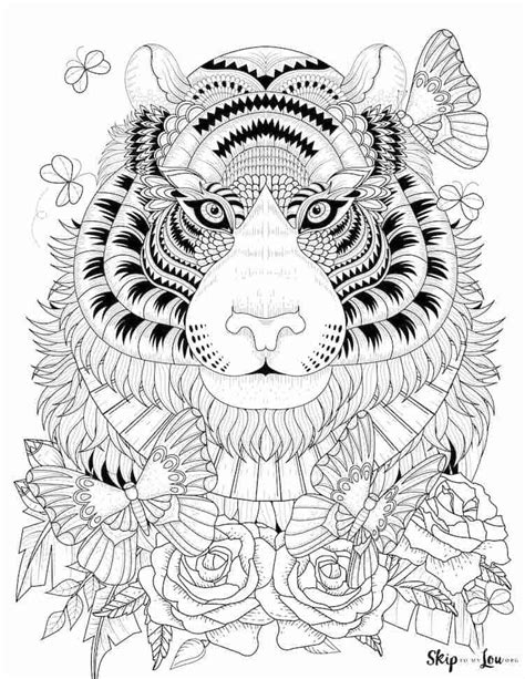 Tiger Coloring Pages Skip To My Lou Worksheets Library