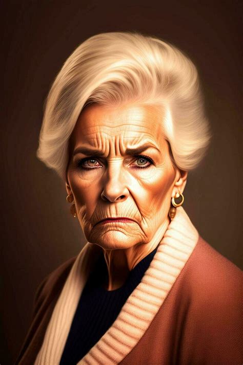 Close Up Portrait Of A Senior Old Black African American Woman With