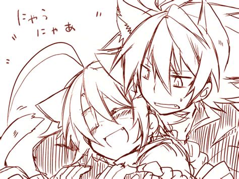 Ragna The Bloodedge And Nu 13 Blazblue Drawn By Kuro Yuzu Danbooru