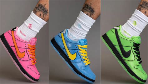 Here S An On Foot Look At The Powerpuff Girls X Nike SB Dunk Low