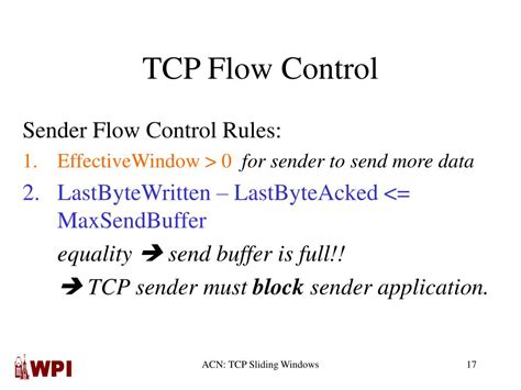 Ppt Tcp Sliding Windows With Flow Control And Congestion Control