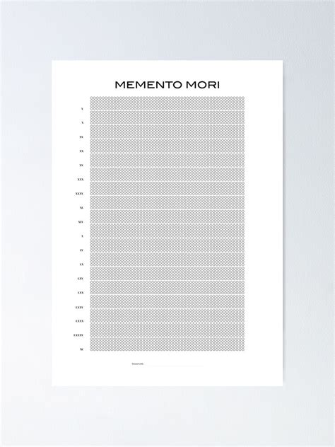 Póster for Sale con la obra Memento Mori Calendario de Vida