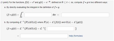 solved for the functions f t e t and g t e 3t